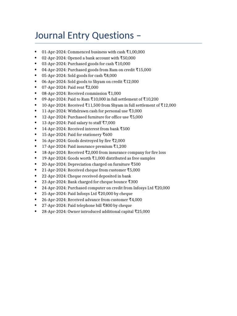 Journal_Entry_Questions_CBSE | PDF
