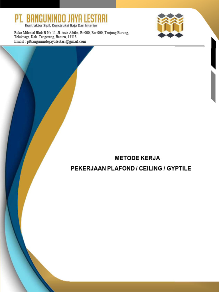 Metode Pemasangan Plafon Gyptile | PDF
