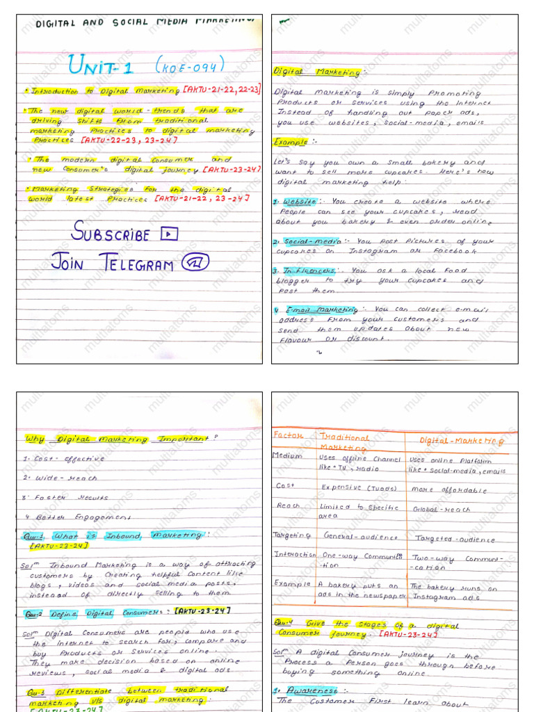 DSMM All Five Unit Notes | PDF