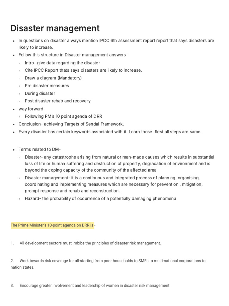 Comprehensive Disaster Management Guide | PDF | Emergency Management ...