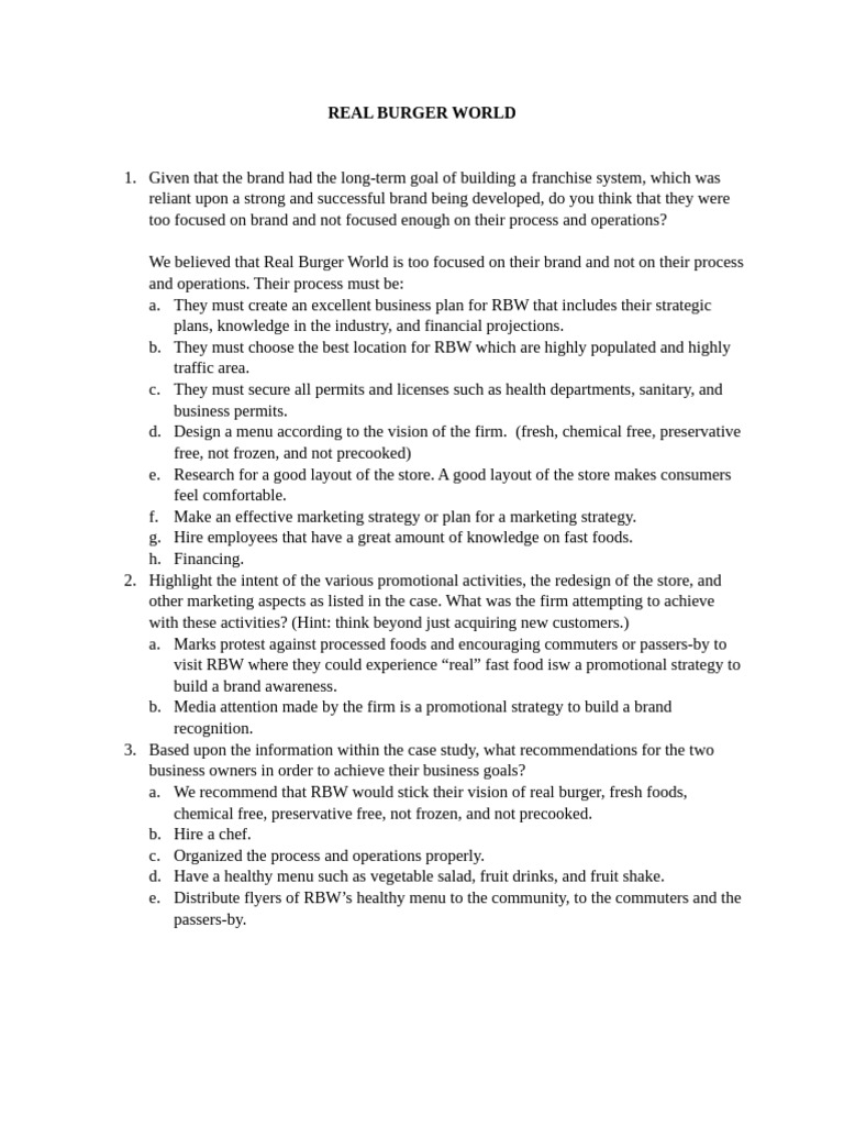 Real Burger World 2 | PDF