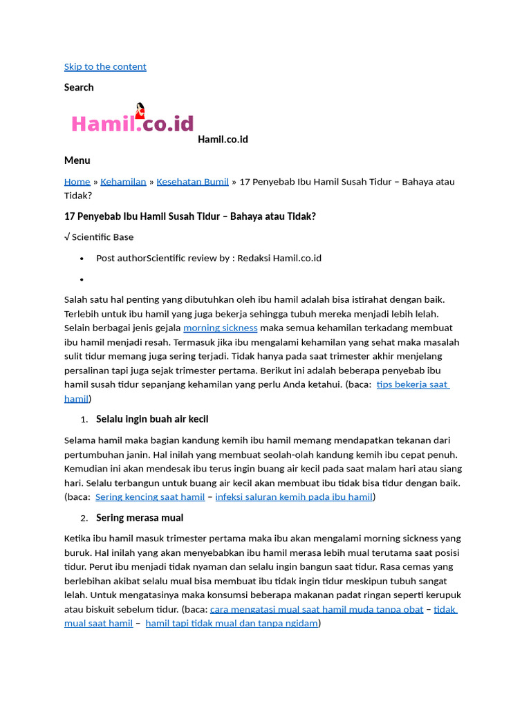 Materi KLS Bumil | PDF