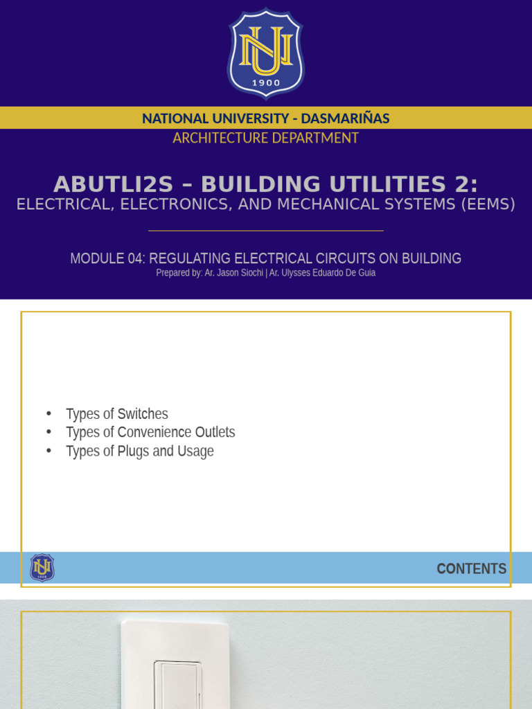 MODULE 04 - Regulating Electrical Circuits On Building | PDF | Ac Power ...