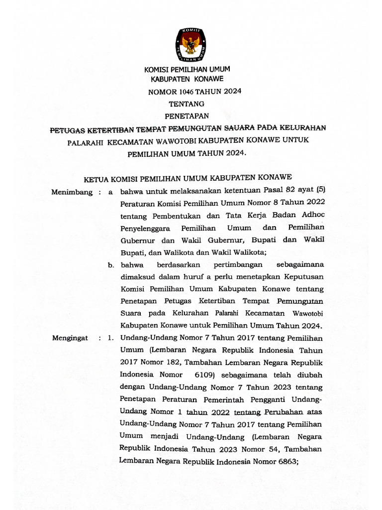 SK PAM TPS Palarahi | PDF