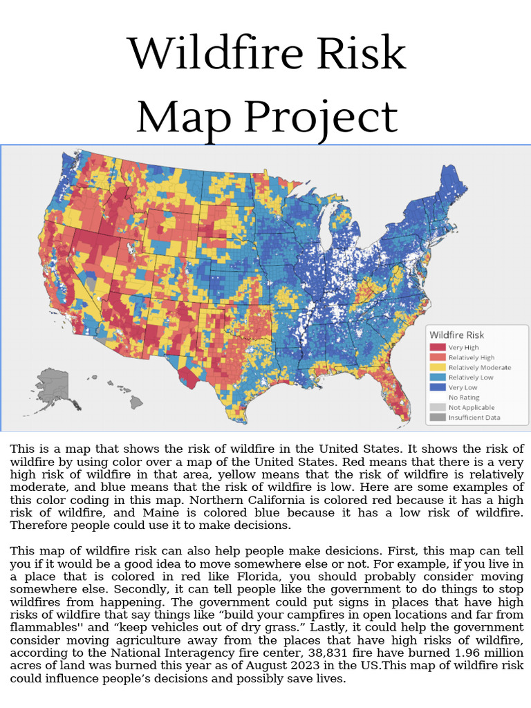 U.S. Wildfire Risk Map Overview | PDF