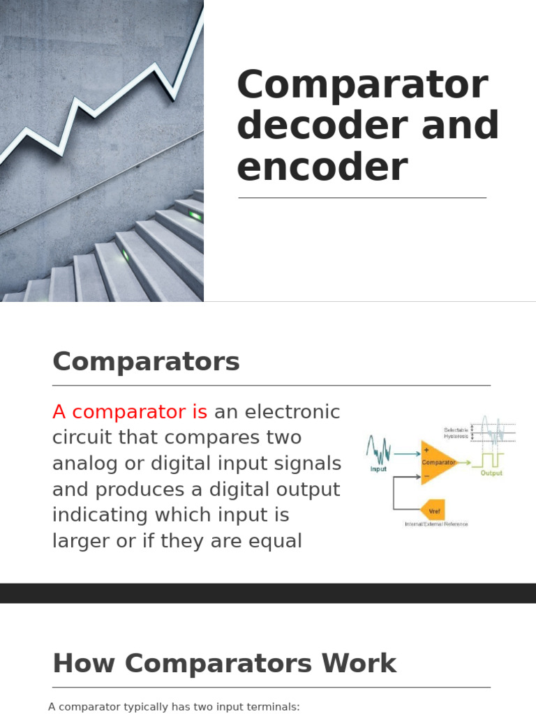 Comparator Decoder and Encoder | PDF | Analog To Digital Converter | Electrical Circuits