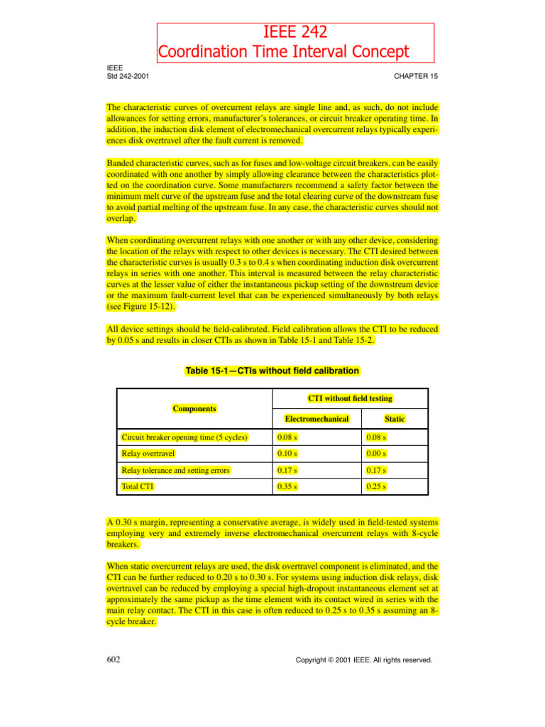 Relay Time Grading Standards | PDF | Fuse (Electrical) | Relay