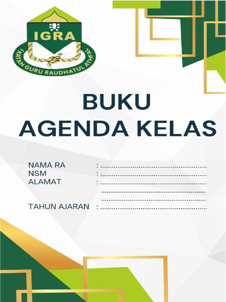 Cover Agenda Kelas | PDF