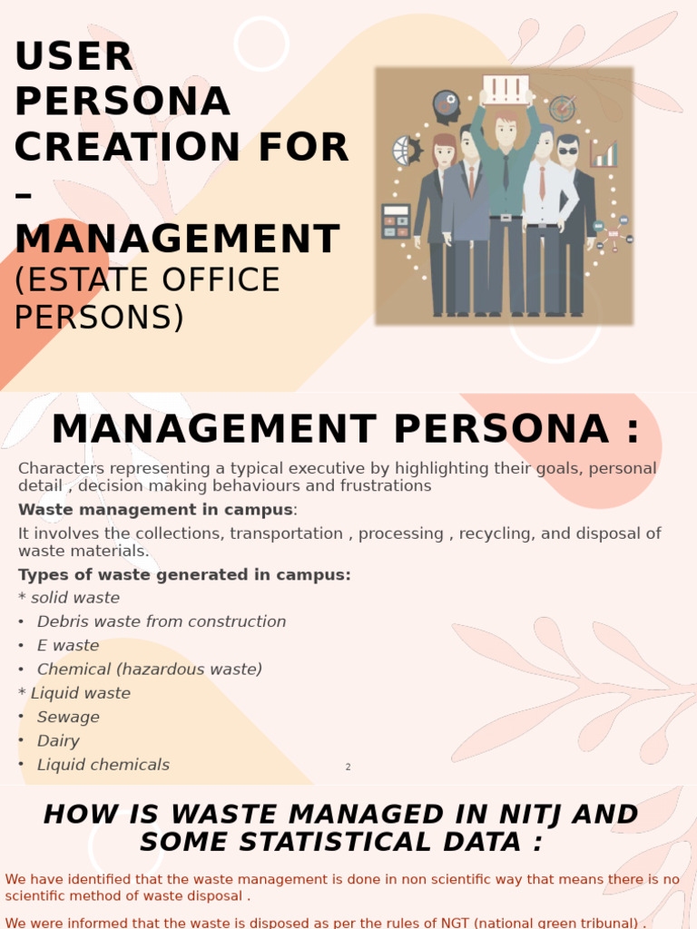 User Persona Creation For Management Roll 9041-9050 | PDF | Waste ...