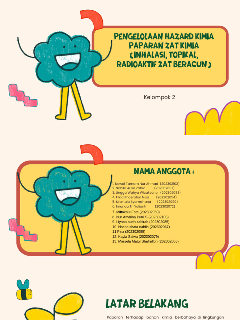 Pengelolaan Hazard Kimia Paparan Zat Kimia (Inhalasi, Topikal ...