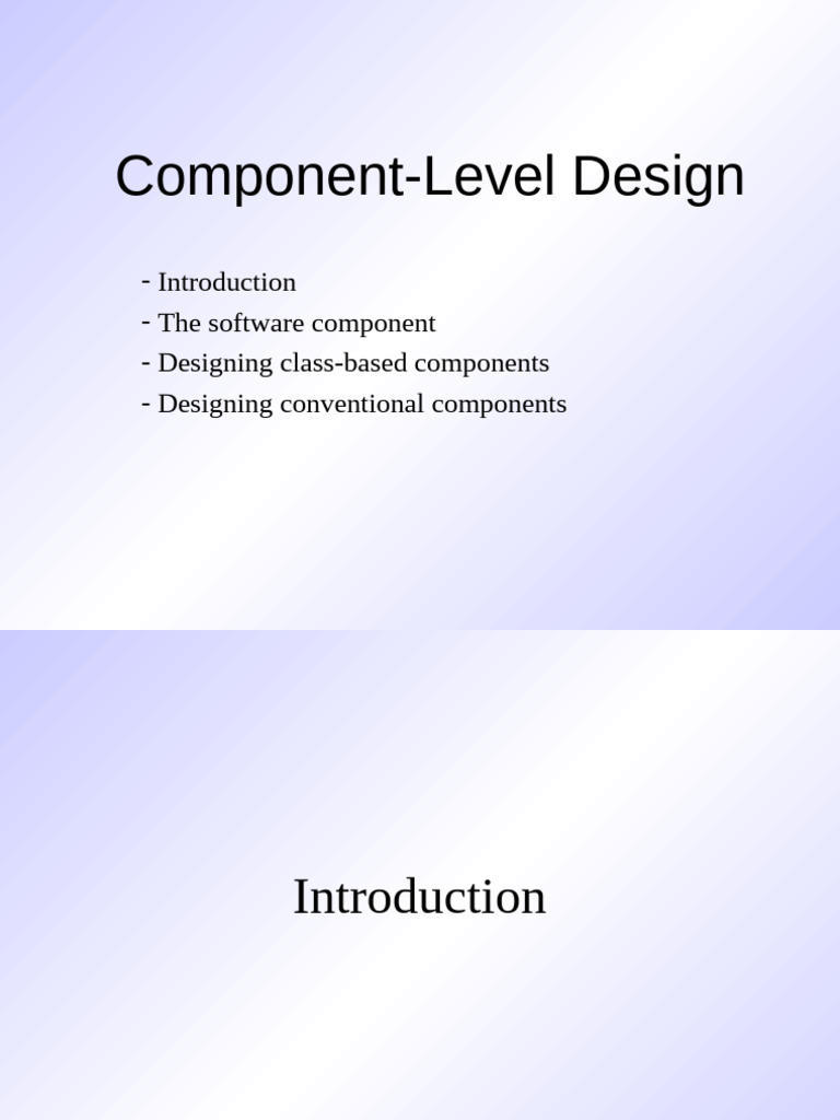 Component Level Design | PDF | Class (Computer Programming) | Inheritance (Object Oriented ...