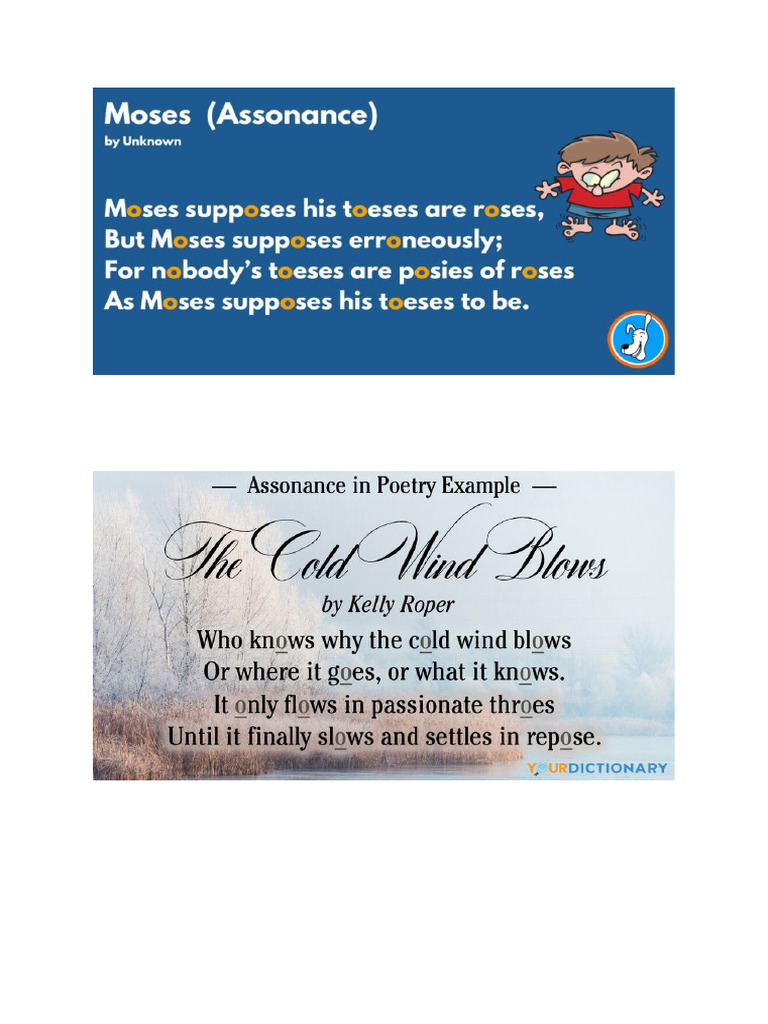 Assonance and Personification Poems | PDF