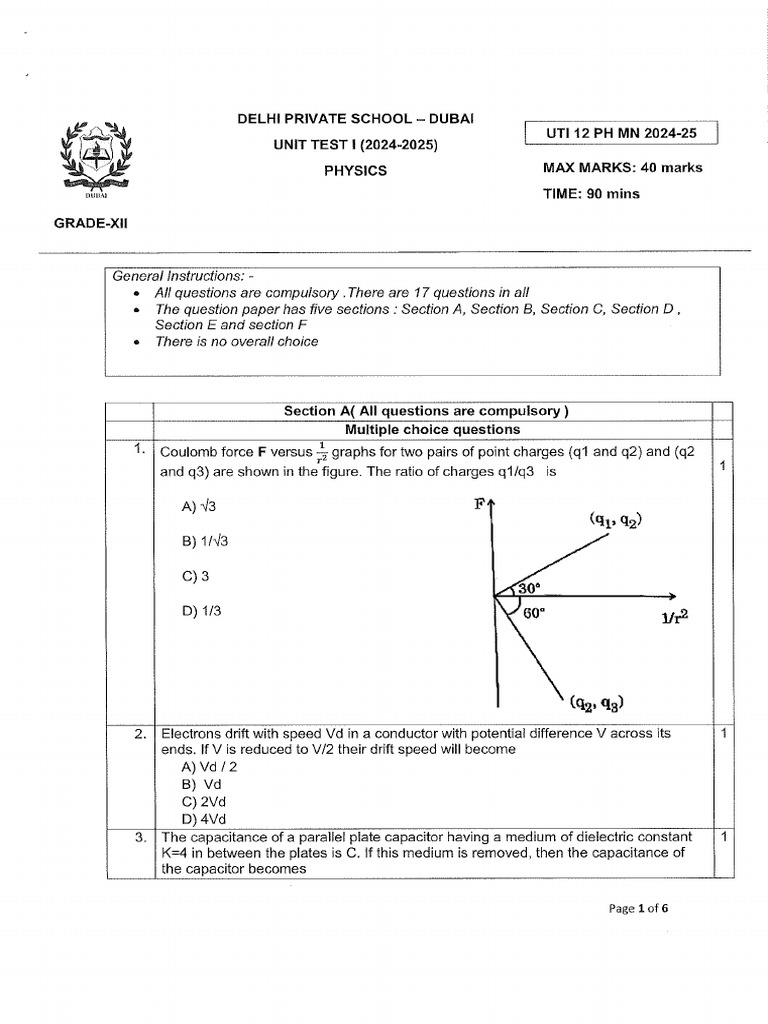 2024_25 ut1 gr 12 sub. p.h.y | PDF