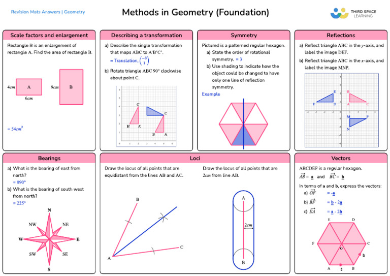Methods in Geometry (Foundation) Answers - Revision Mats | PDF | Euclid | Elementary Geometry
