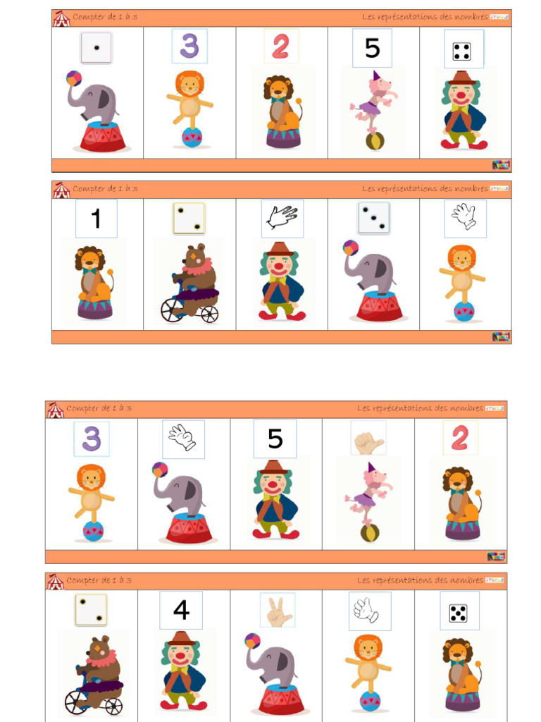 Boîte À Compter Cirque 1 À 5 | PDF