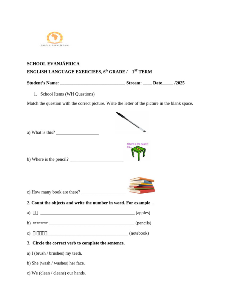 Exercises Grade 4th | PDF
