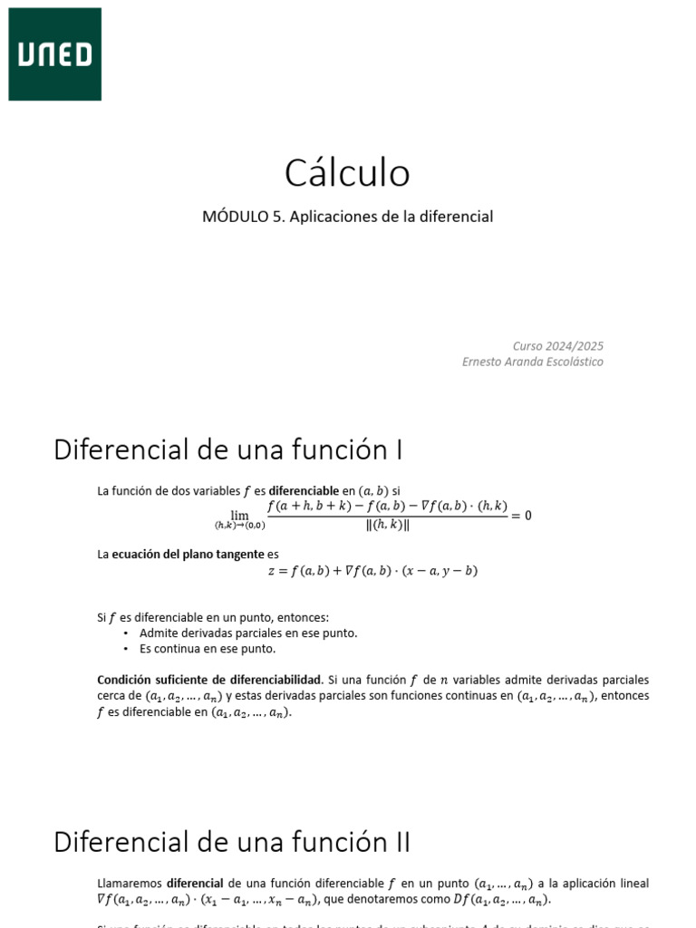 Modulo5 Calculo | PDF | Derivado | Función (Matemáticas)