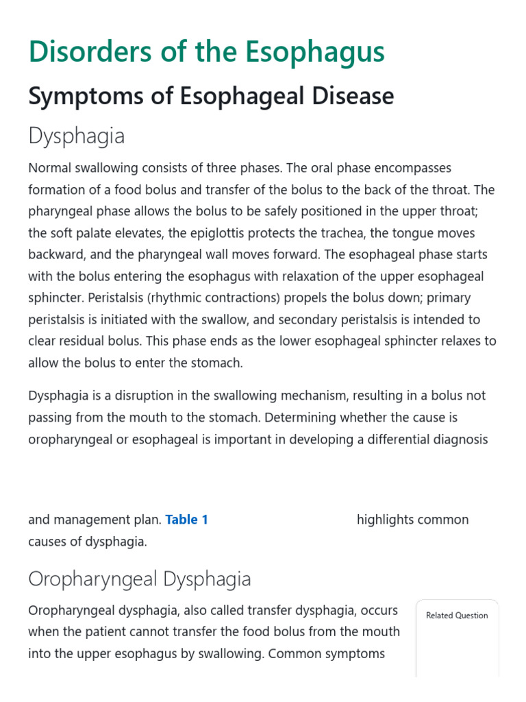 Disorders of The Esophagus - Gastroenterology and Hepatology Text ...