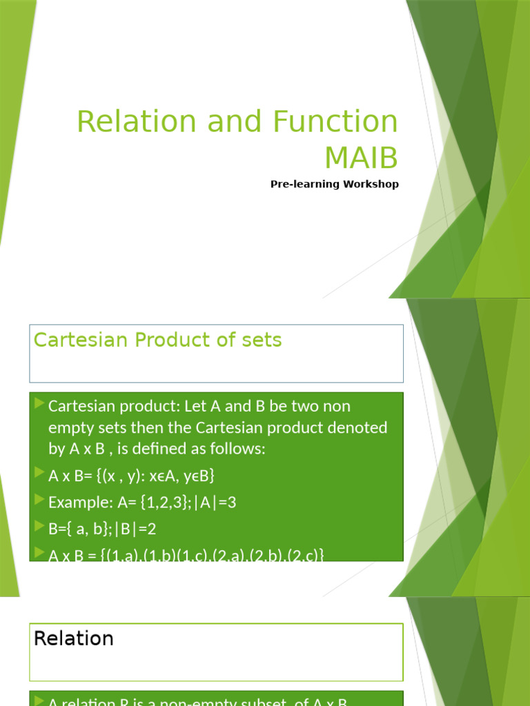 Relation and Functions | PDF | Function (Mathematics) | Set (Mathematics)