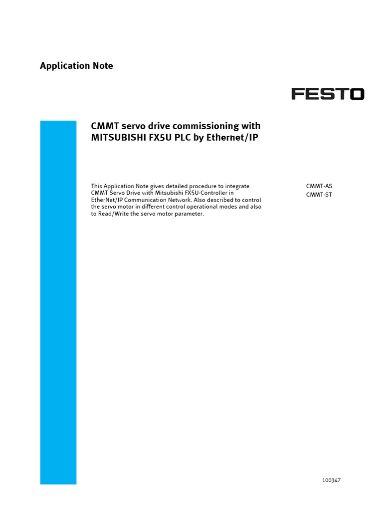 ApplicationNote_CMMT Integrate with Mitsubishi FX5U PLC by EtherNetIP100347V1.40 | PDF ...
