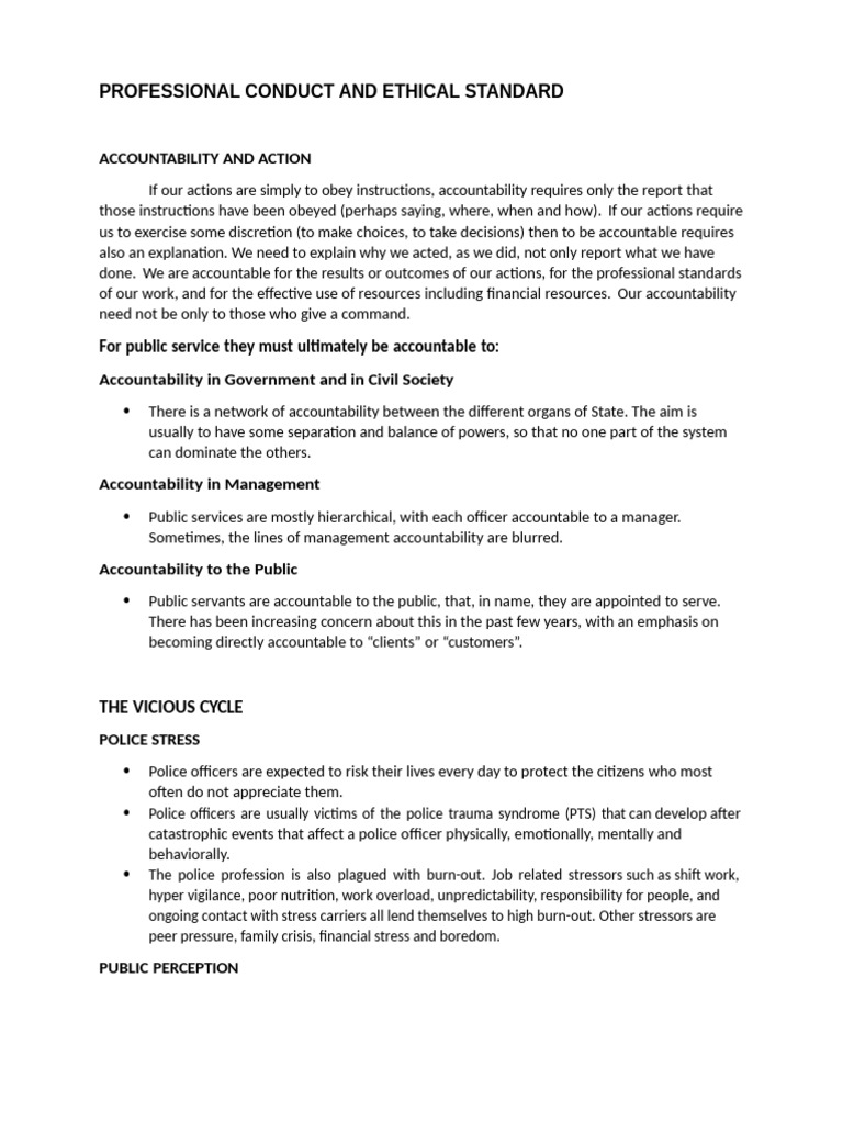 Police Accountability and Ethical Standards | PDF | Police | Crimes