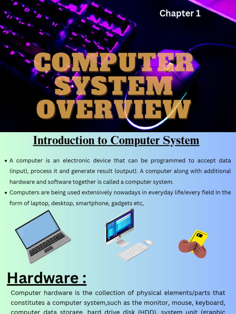 11th-CS System Overview PPT - 1 | PDF | Computer Data Storage | Read ...