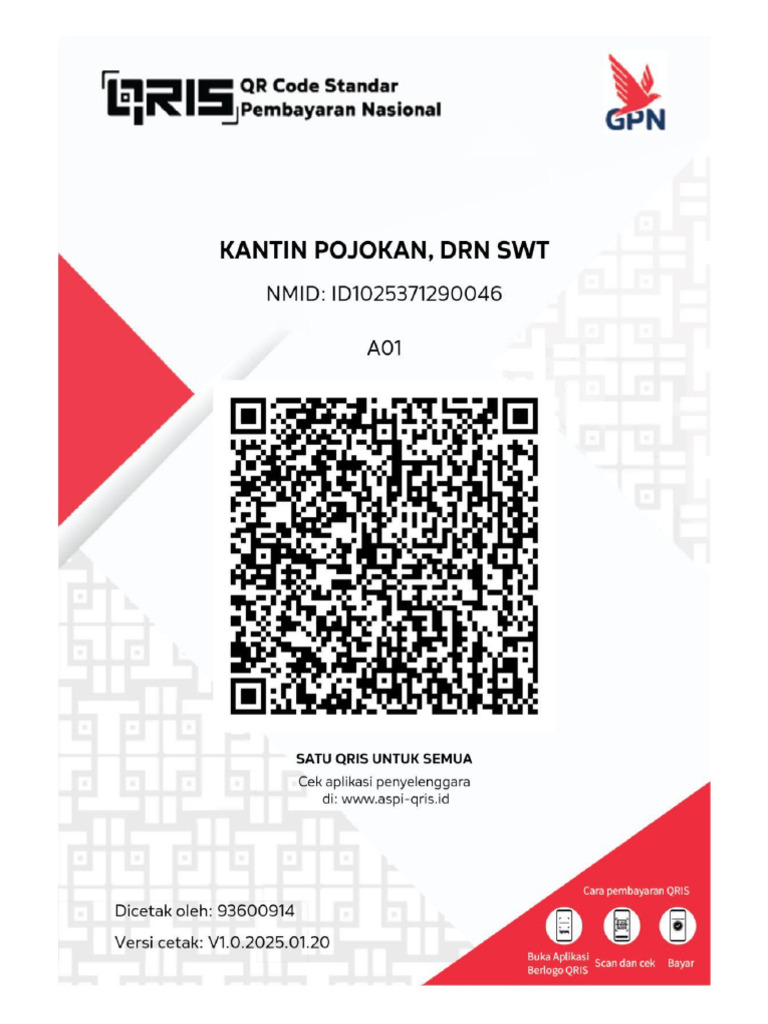 Qris Kantin Pojokan | PDF