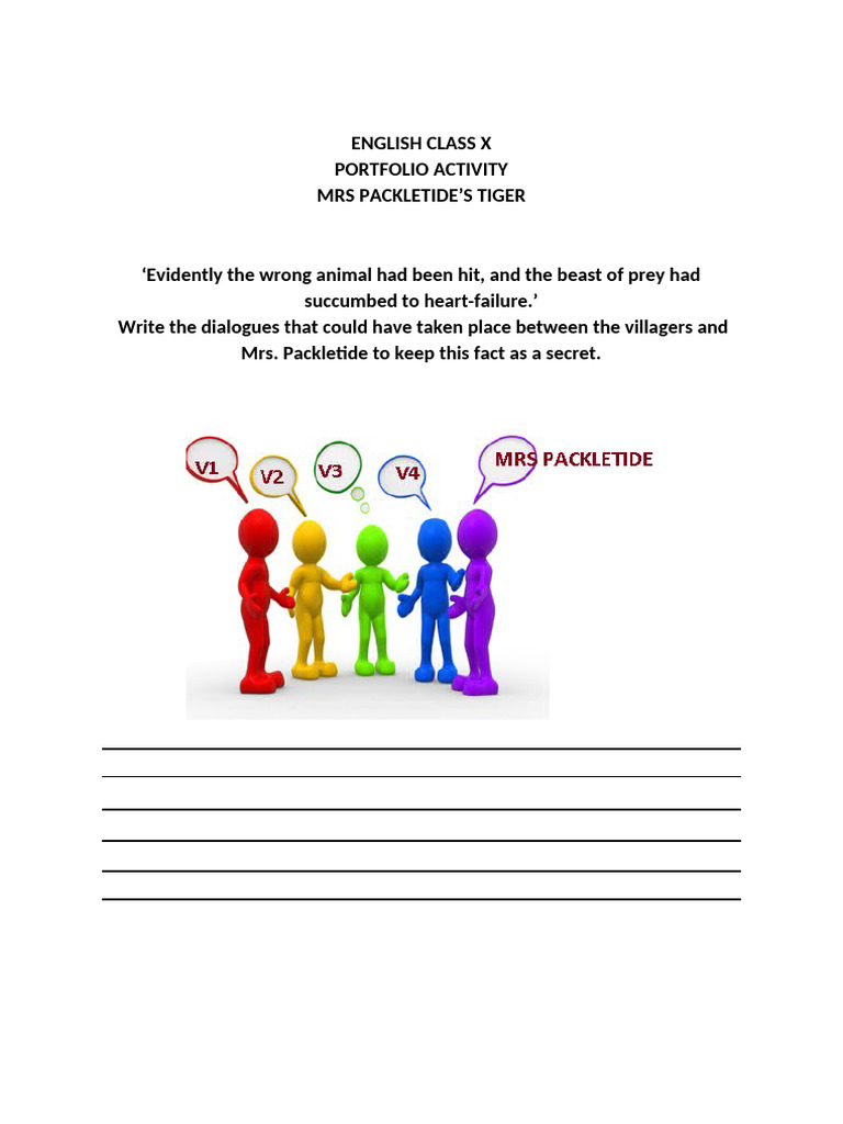Portfolio Activity Mrs Packletide | PDF