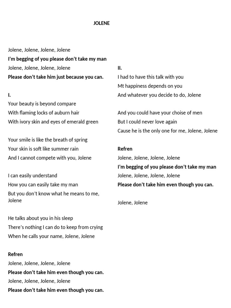 Jolene | PDF