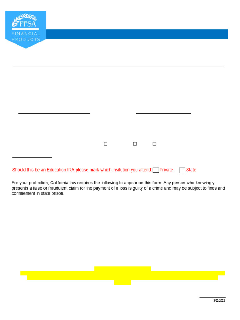 Cash Surrender Form 2022 | PDF
