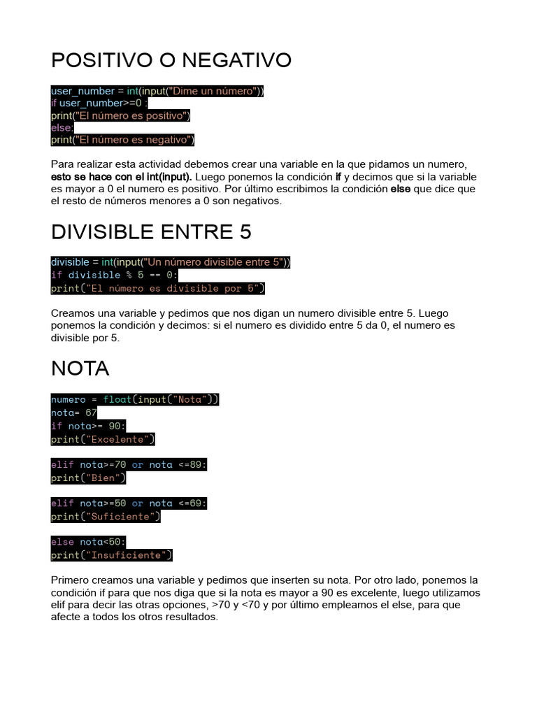 Positivo O Negativo: "Dime Un Número" "El Número Es Positivo" "El ...