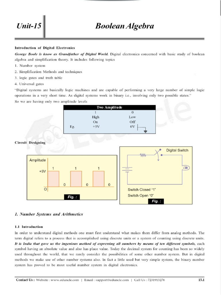 Boolean Algebra (Eduuncle) | PDF
