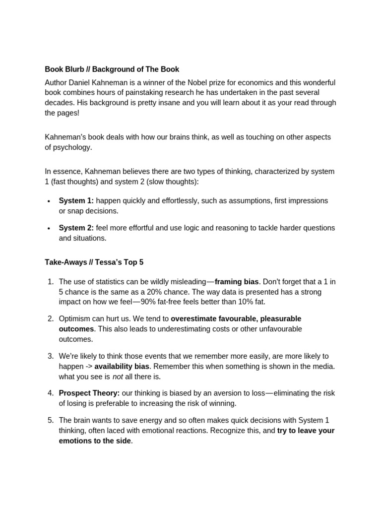 Book Blurb // Background of The Book | PDF | Psychology | Cognitive Science