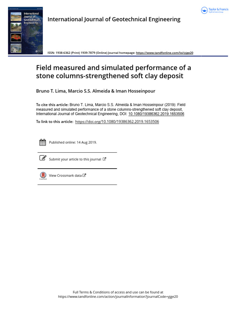 Stone Columns in Soft Clay Performance Study | PDF | Geotechnical ...