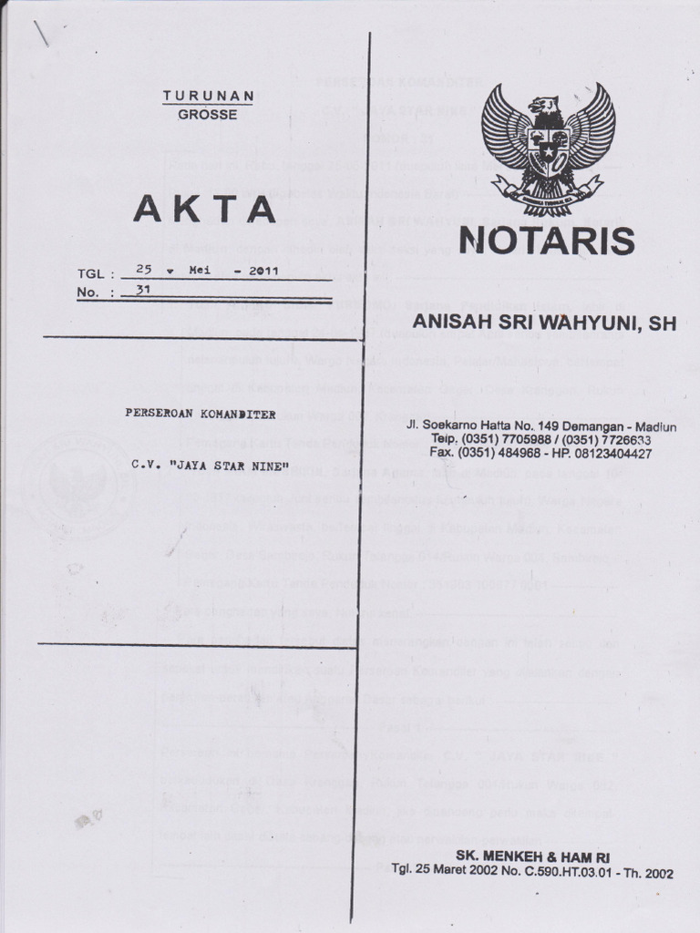 Akta Notaris | PDF