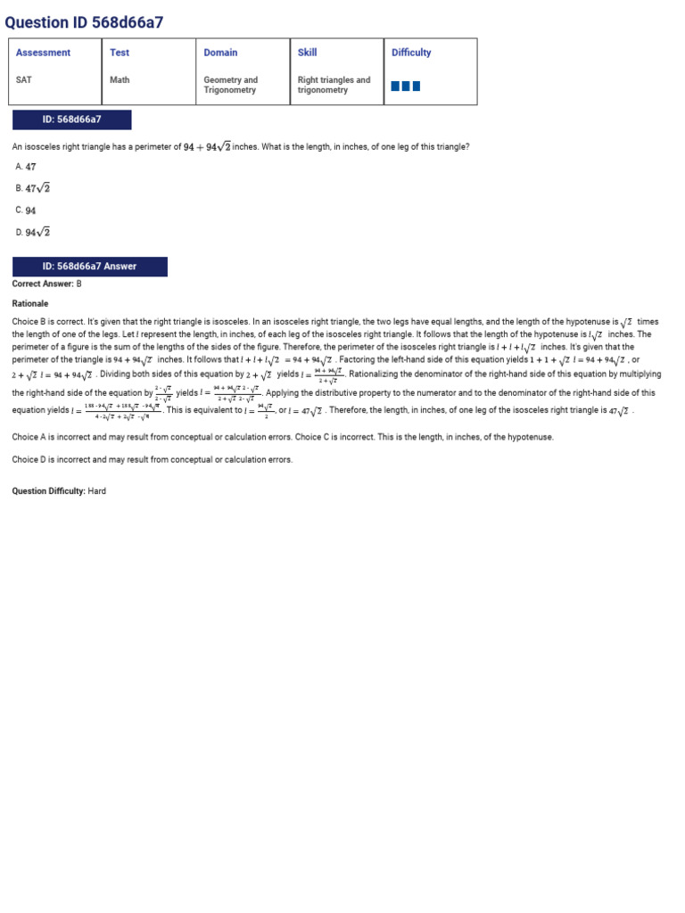 Difficult Sat Questions | PDF | Elementary Mathematics | Triangle Geometry