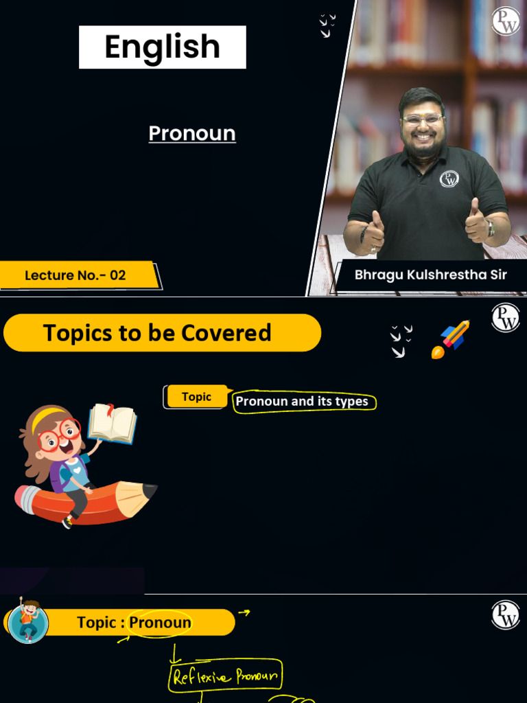 Pronoun 02 - Class Notes English | PDF | Pronoun | Plural