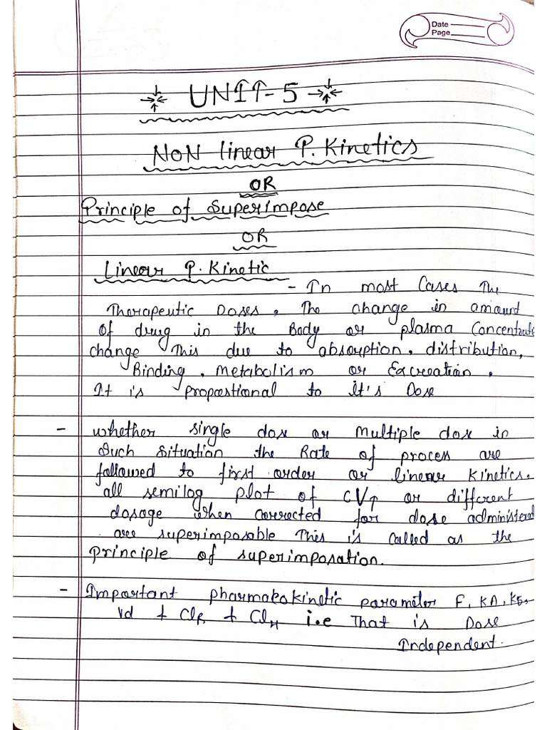 Unit - 5 (Non Linear P.kinetic | PDF