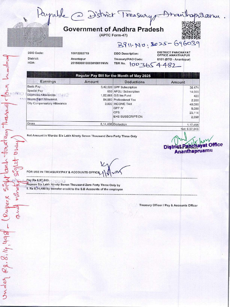 Regular Salary Bill | PDF