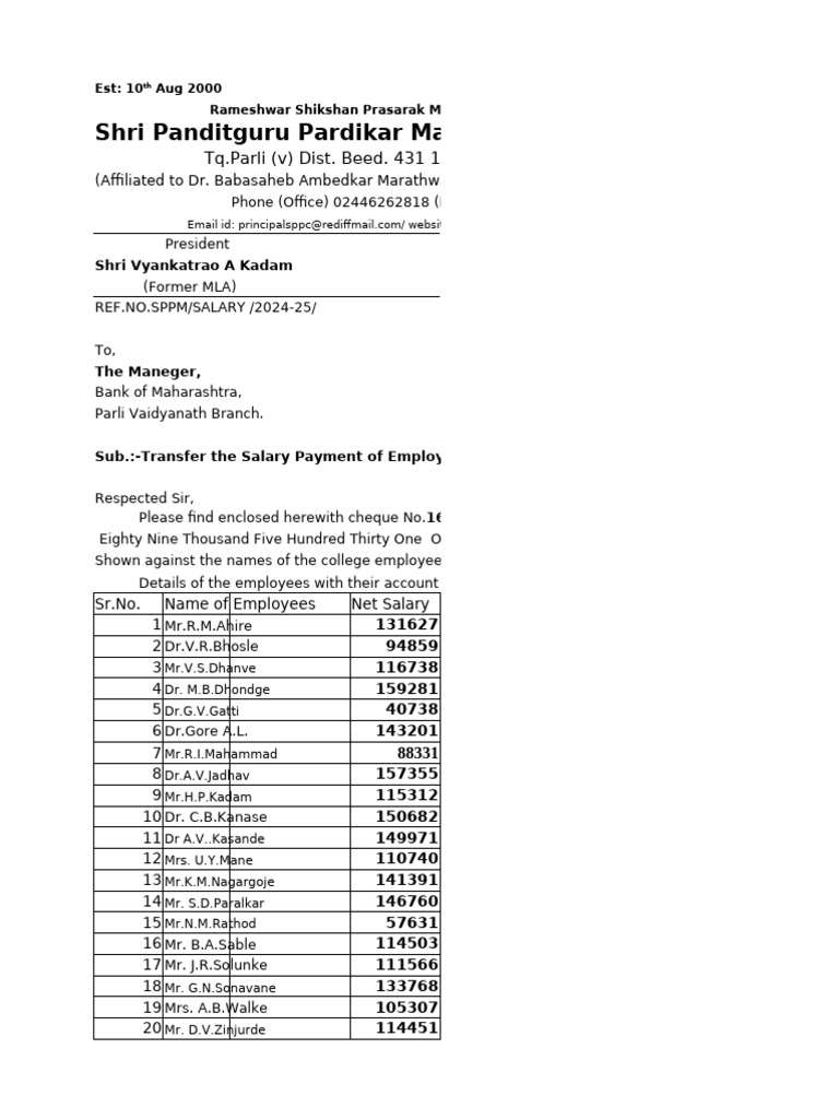 Salary 2024 | PDF