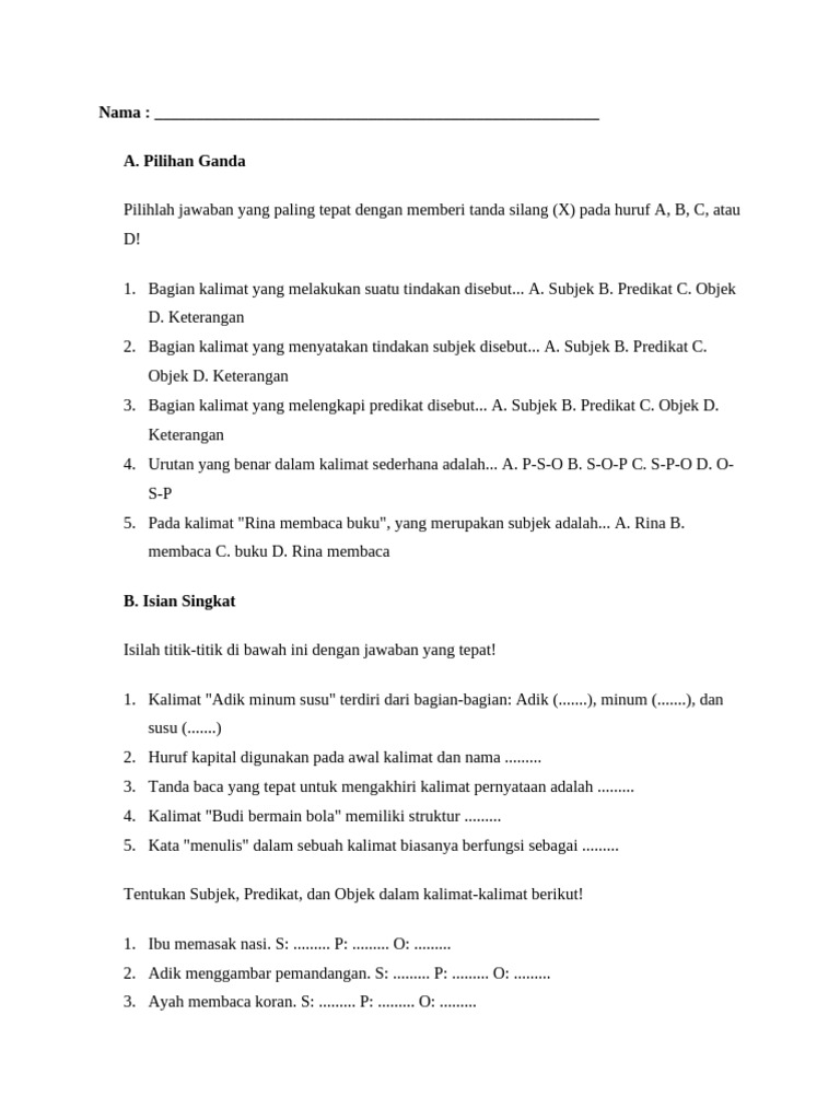 SOal Praktek Ngajar PKP Hasan | PDF