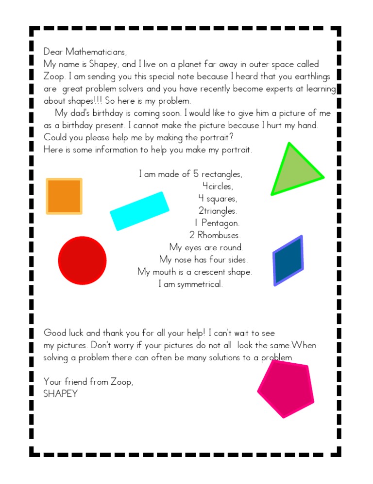 Fixed Shapey Letter | PDF