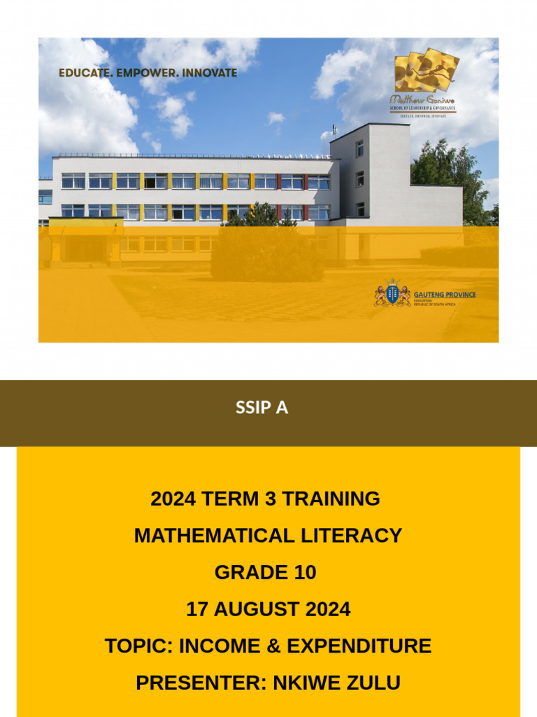 Grade 10 Income and Expenditure Guide | PDF | Expense | Budget