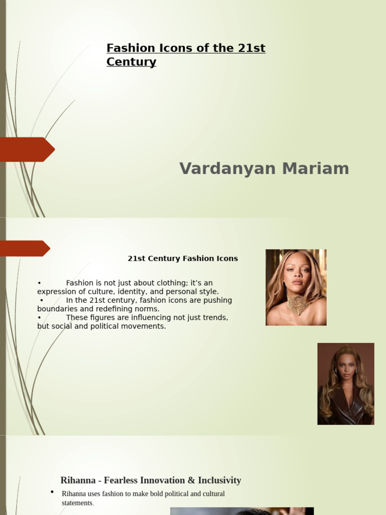 Fashion Icons of 21 Century - PDF Presentation | PDF