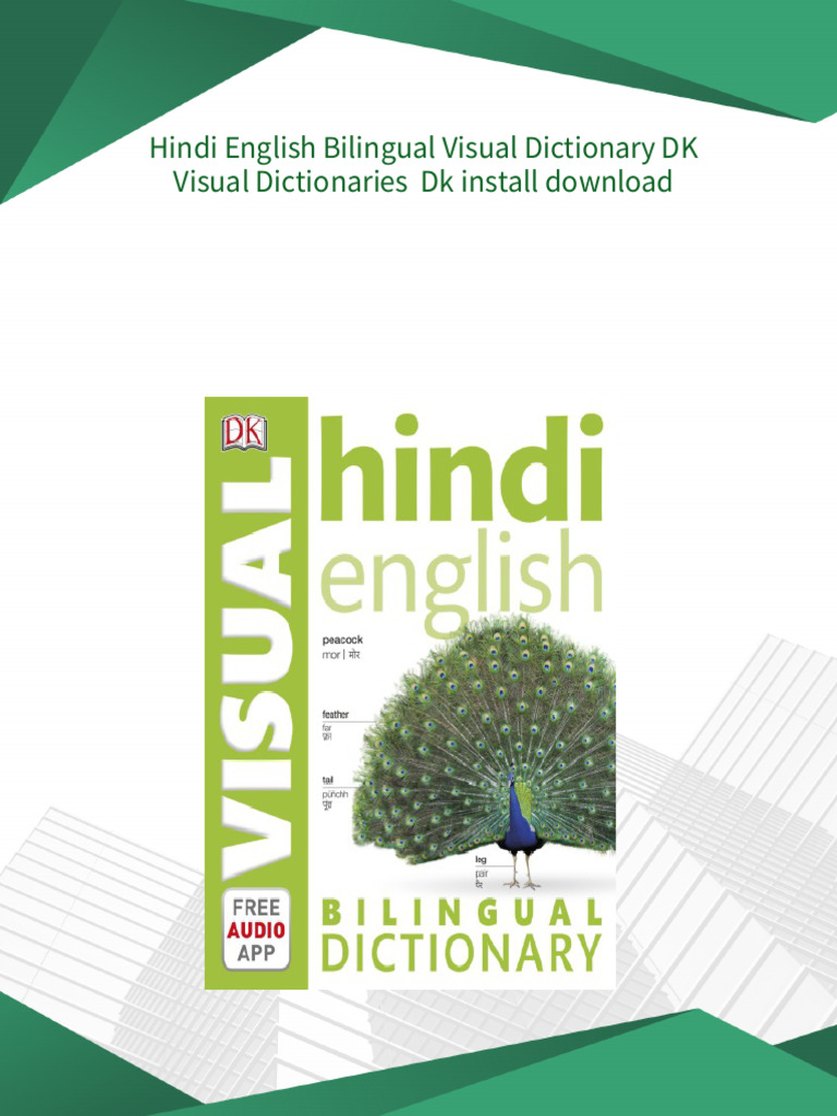 Hindi English Bilingual Visual Dictionary DK Visual Dictionaries DK PDF ...