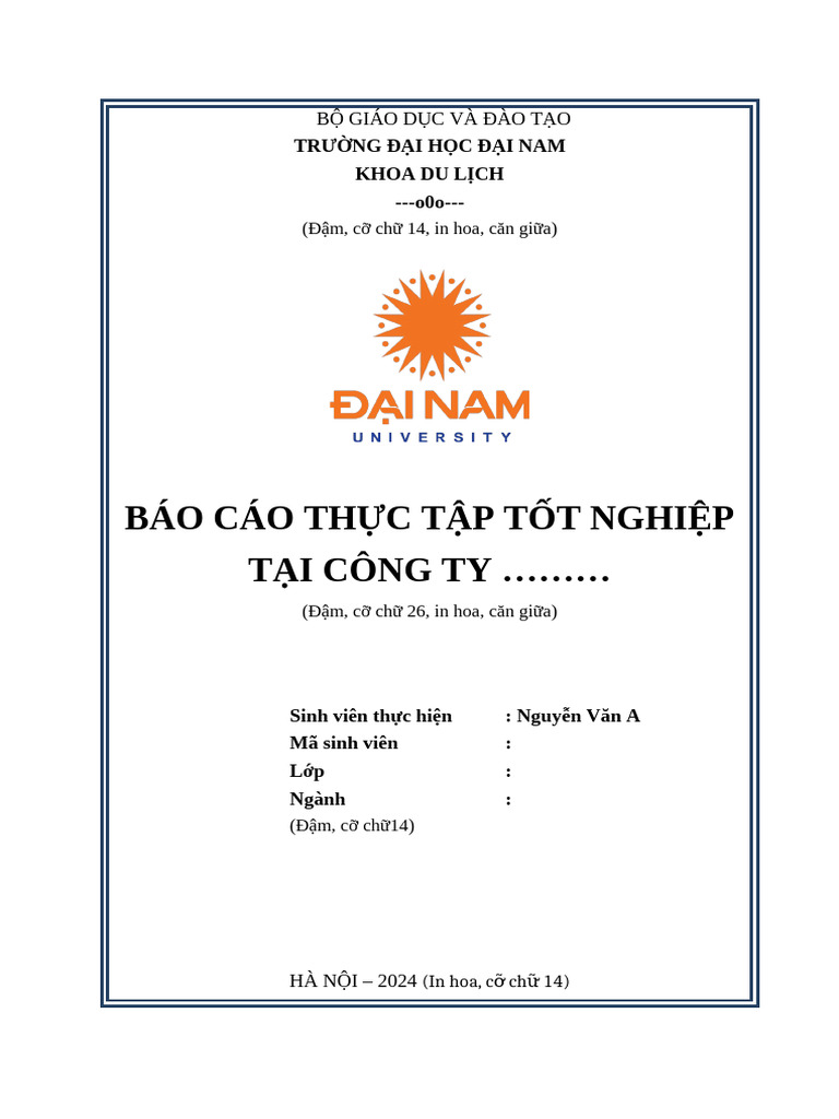 Tou Hướng Dẫn Chi Tiết BCTT TN - K14 | PDF