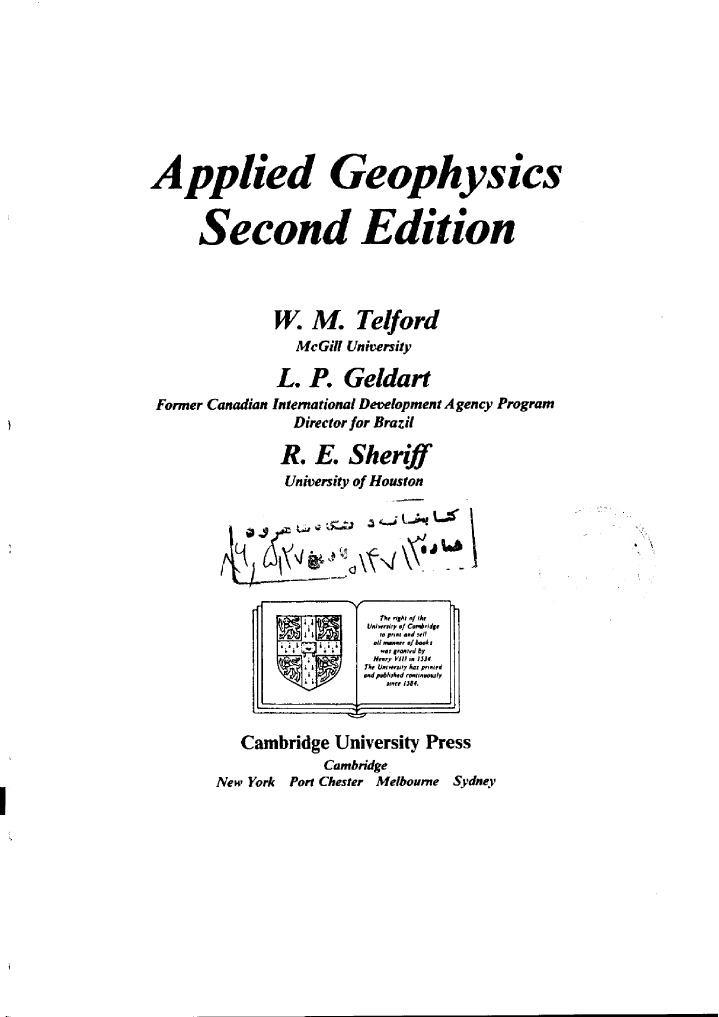 Applied Geophysics-Second Edition