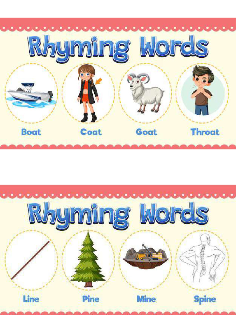 Rhyming Words Set 1 | PDF