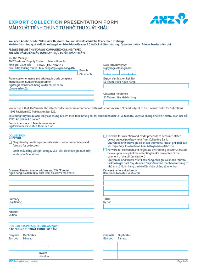ANZ Export Collection | PDF