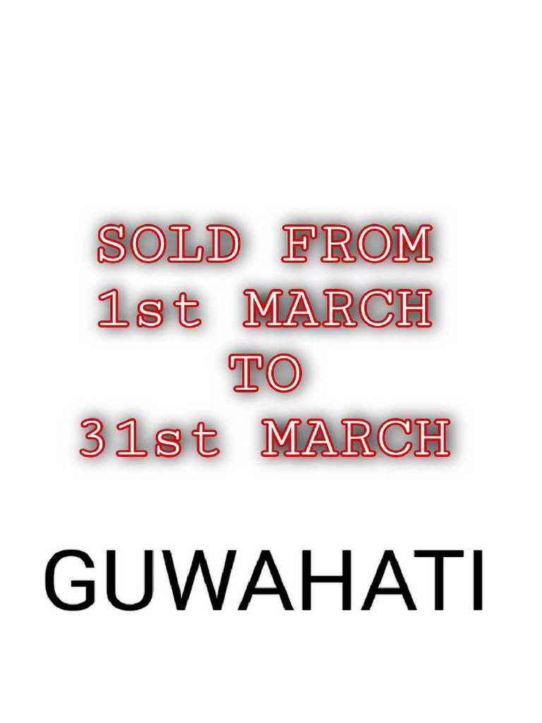 GHY 1st March To 31st March | PDF